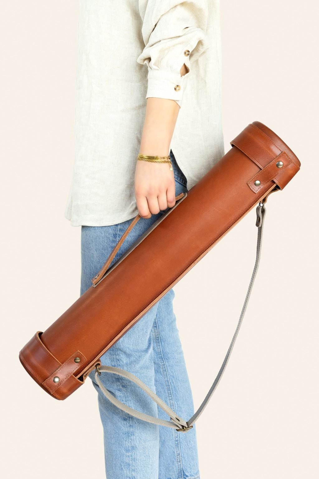 Document tube cognac - Bolster & Benefield